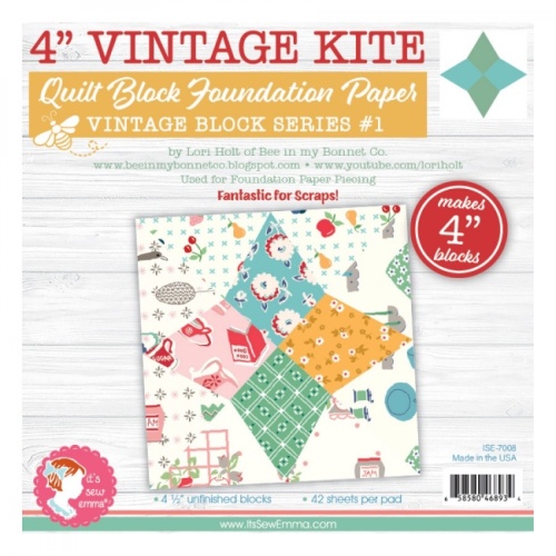 Lori Holt - Vintage Milkmaid's Star Quilt Block 12in Foundation Paper ...