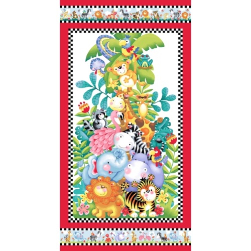 Susybee - Jungle Friends - Fabric Panel - The Quilt Shop
