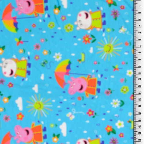 Peppa Pig Light Blue Fabric | The Quilt Shop
