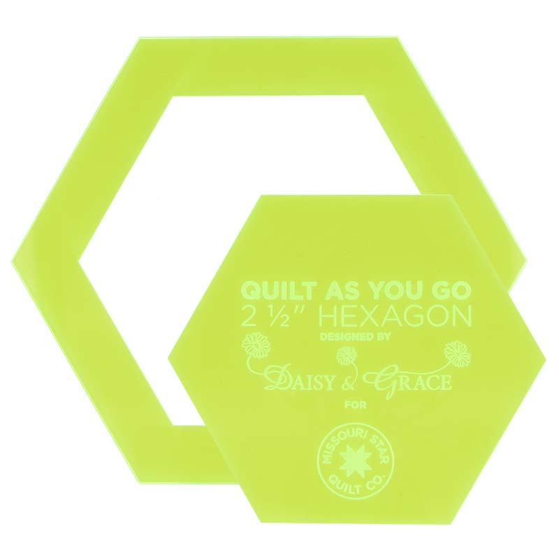 Quilt As You Go 2 1/2" Hexagon Template - The Quilt Shop