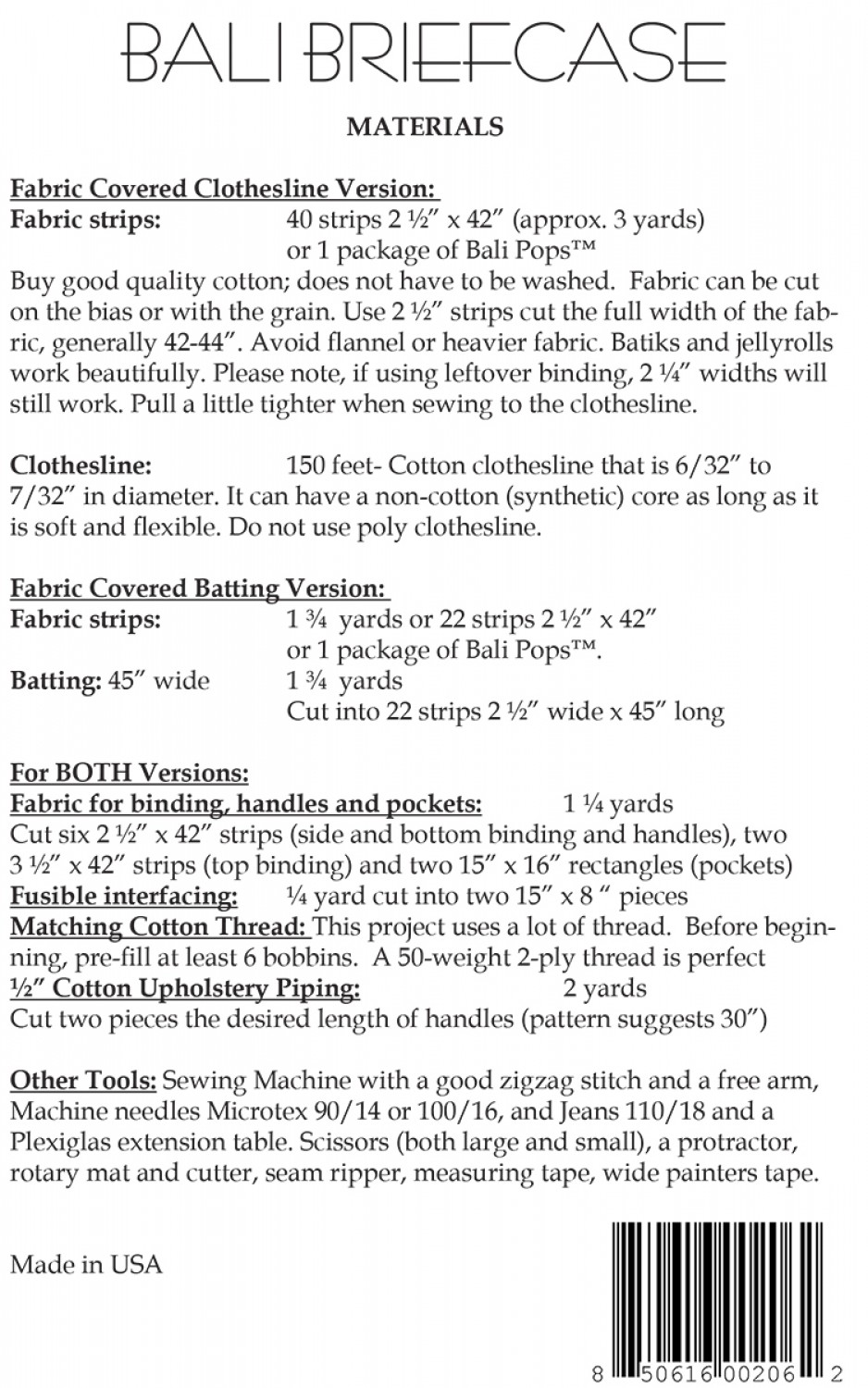 Aunties Two Bali Briefcase Bag Pattern | The Quilt Shop