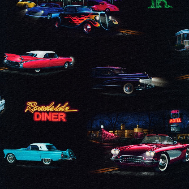 Retro Hot Rods Fabric | The Quilt Shop