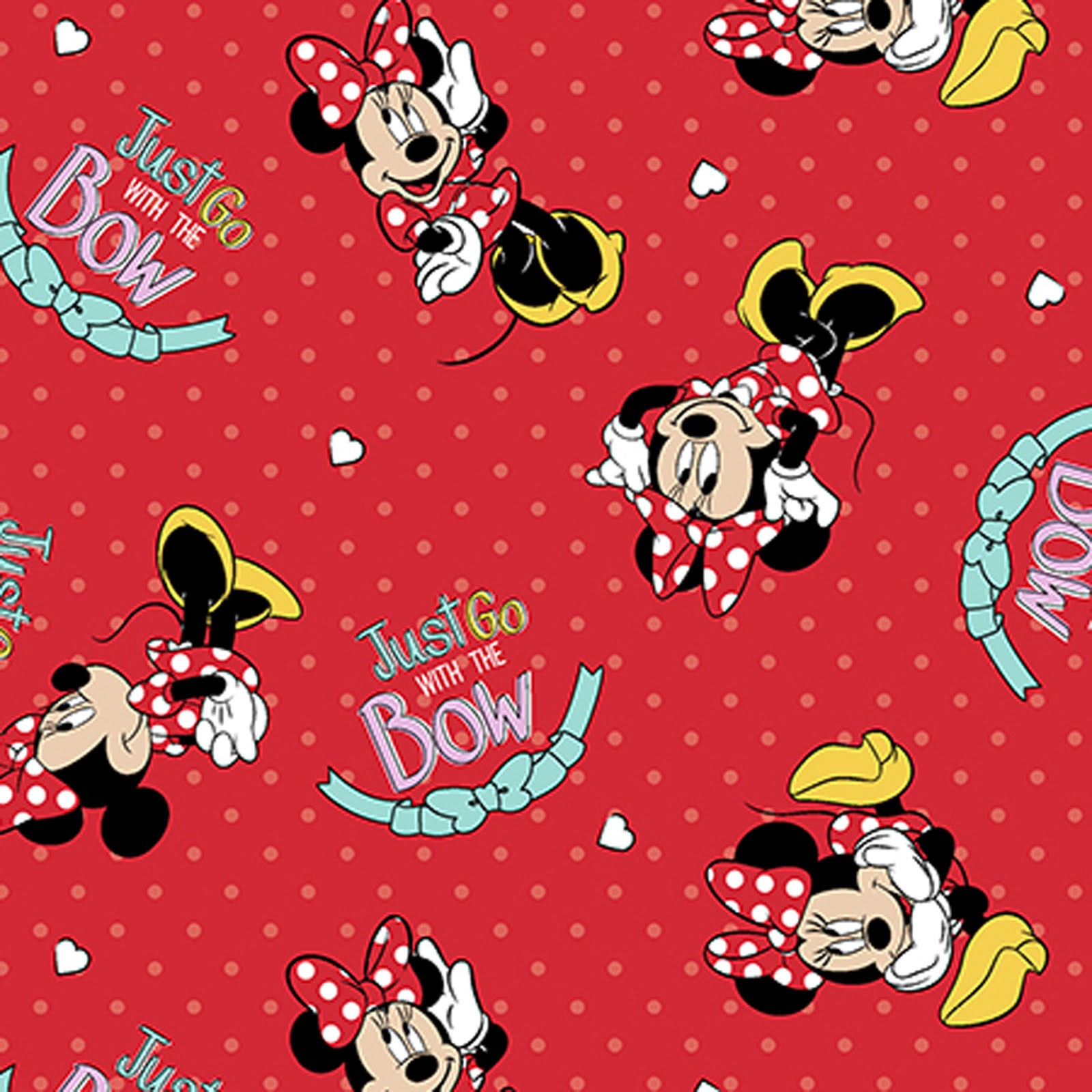 Jersey - Minnie Mouse Go with the Bow Fabric | The Quilt Shop