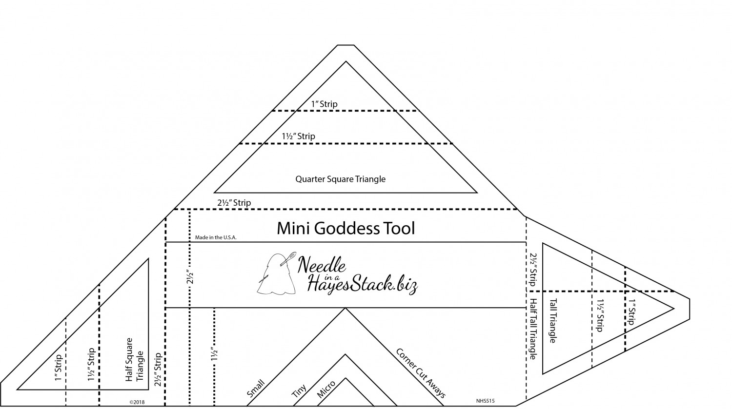 Mini binding Tool Template Ruler | The Quilt Shop