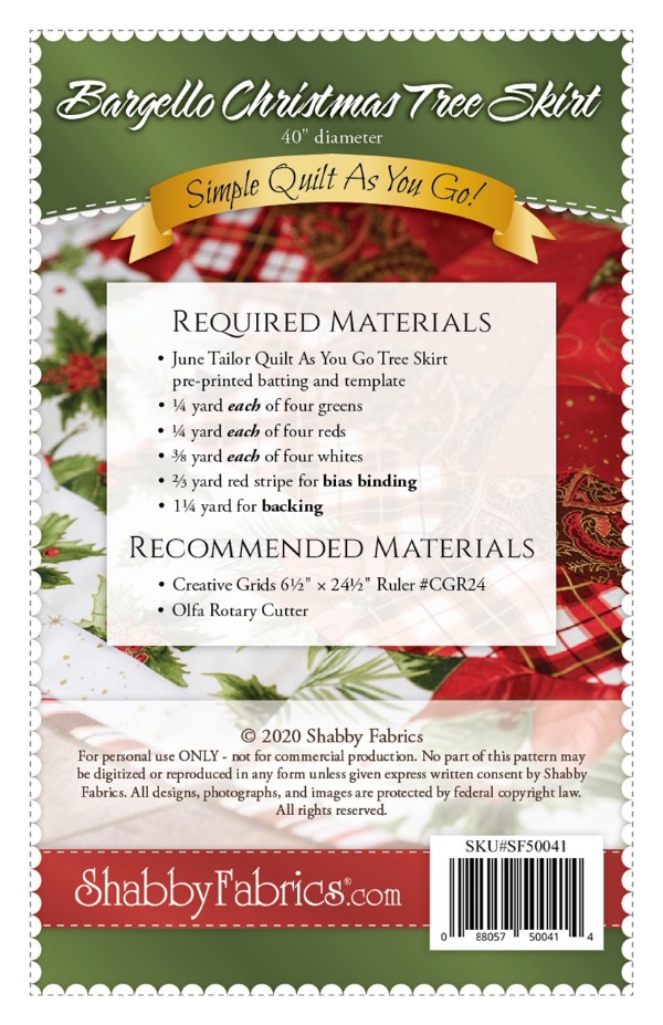 Bargello Tree Skirt Pattern | The Quilt Shop