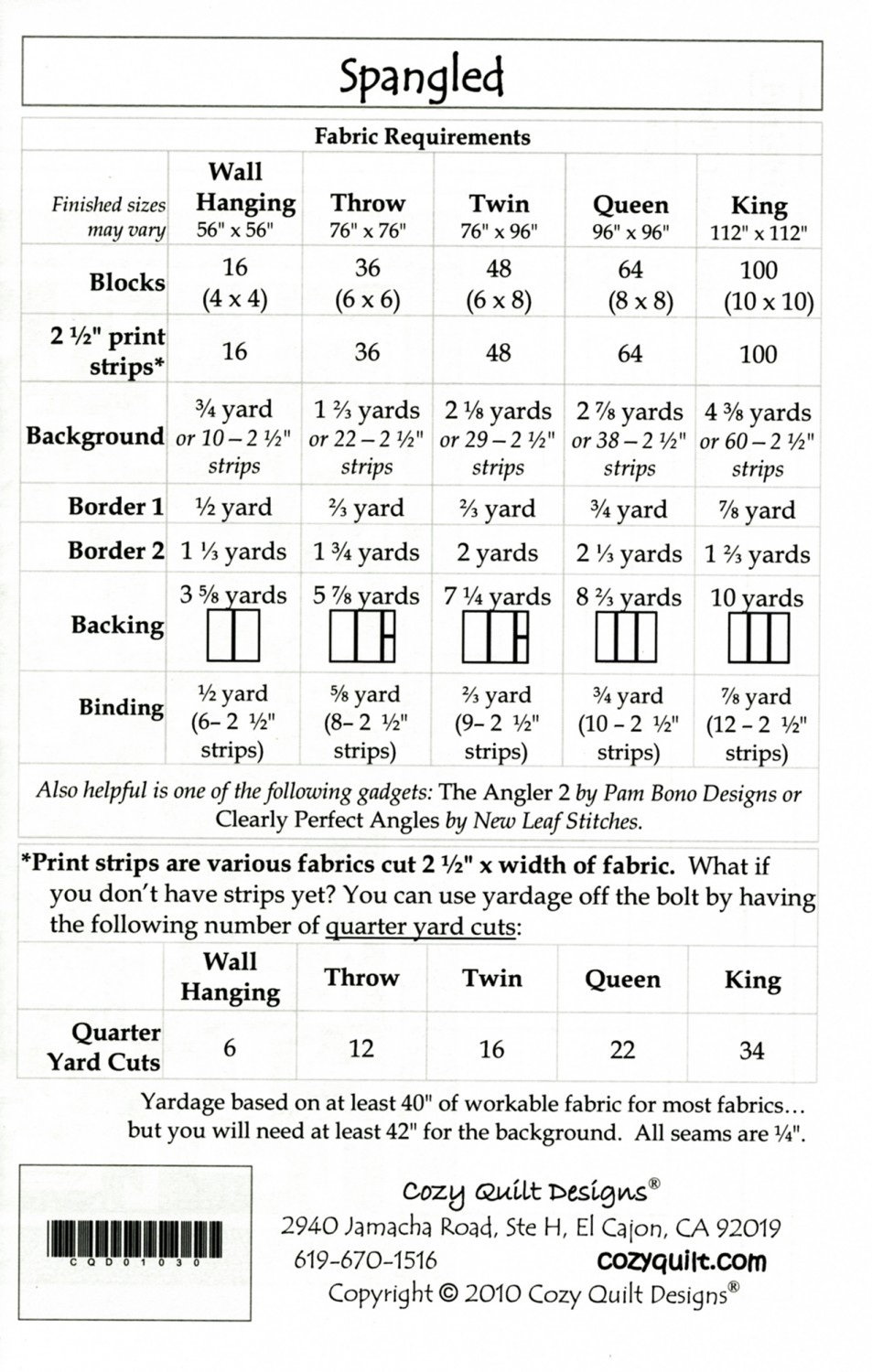 Cozy Quilt Designs Spangled Quilt Pattern | The Quilt Shop