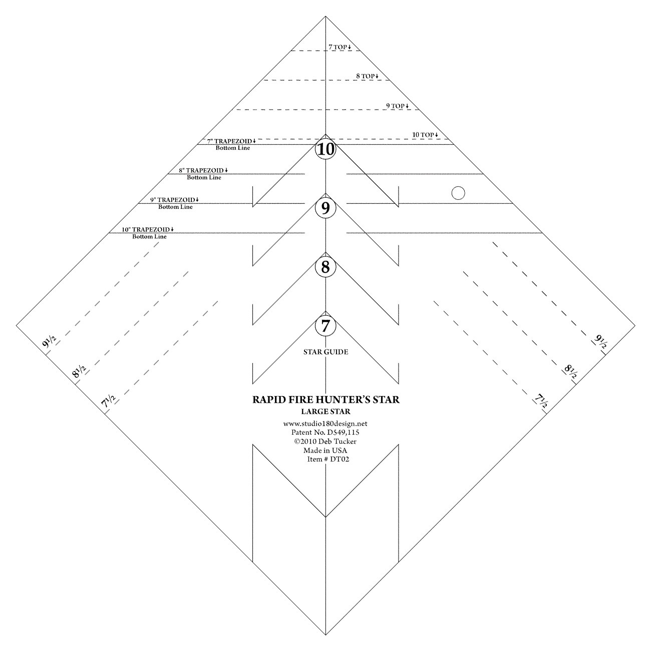 Rapid Fire Hunter's Star Template Large | The Quilt Shop
