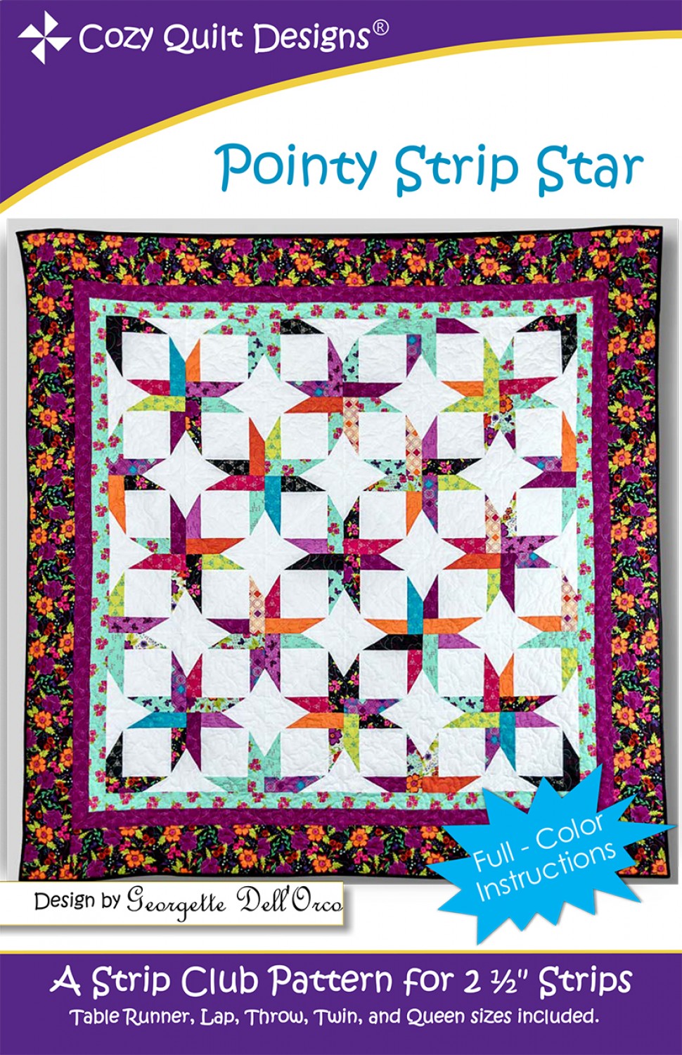Cozy Quilt Designs Pointy Strip Star Quilt Pattern | The Quilt Shop