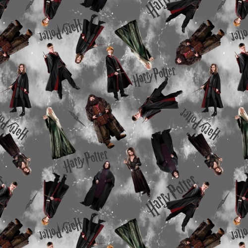 Characters Grey - Harry Potter Fabric - Benartex - The Quilt Shop