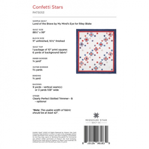 Missouri Star - Confetti Stars - Quilt Pattern | The Quilt Shop