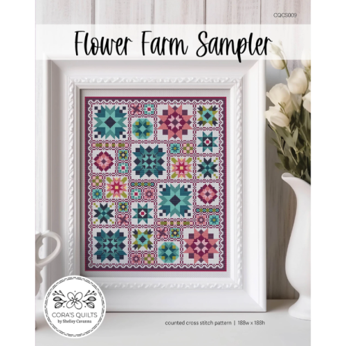 Flower Farm Sampler - Cora's Quilts - Cross Stitch Pattern - The Quilt Shop