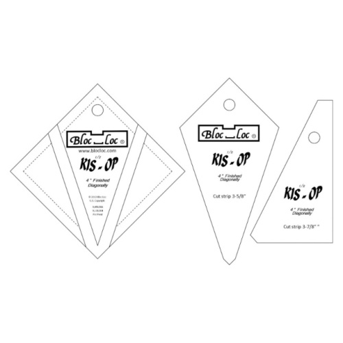 4 inch - Kite In A Square On Point - Bloc Loc - The Quilt Shop