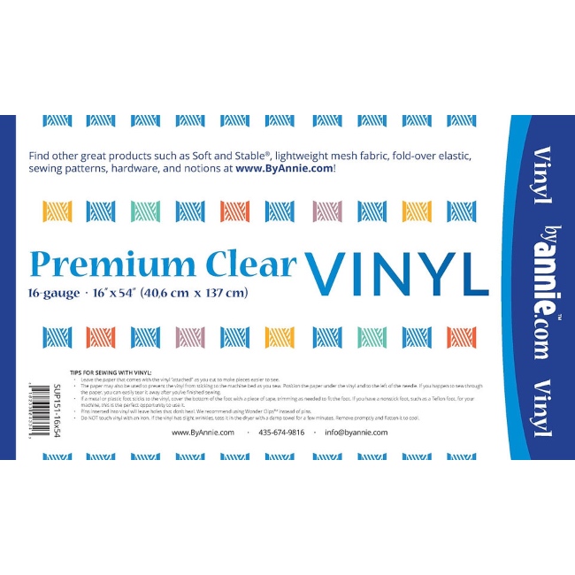 16 Gauge See Through Clear Vinyl By Annie - 16in x 54in | The Quilt Shop
