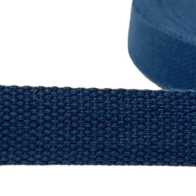 Navy - Cotton Mix Webbing - 25mm - The Quilt Shop