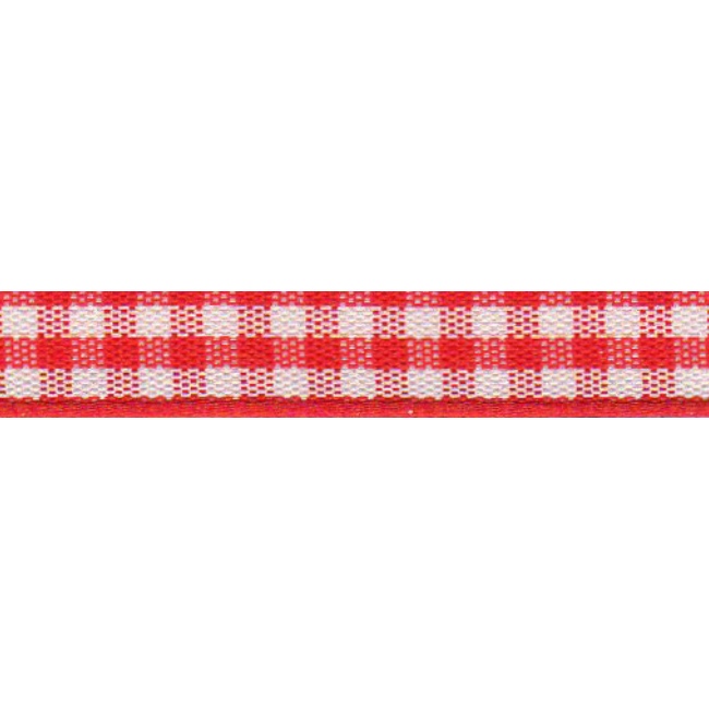 Red Gingham Ribbon 5mm | The Quilt Shop
