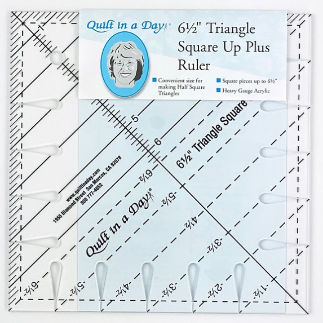 Quilt In A Day 6.5" Triangle Square Up Plus Ruler - The Quilt Shop