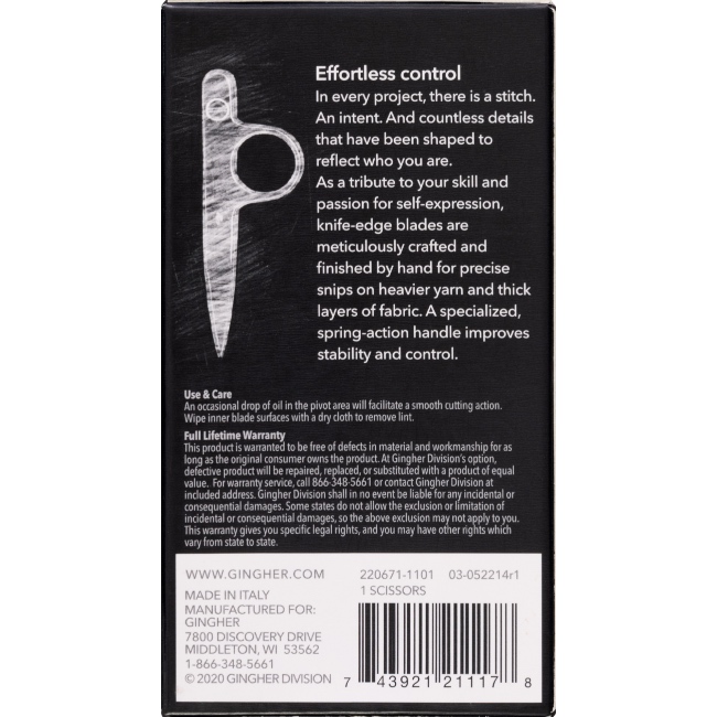 4.5in Knife Edge Thread Snips | Gingher - The Quilt Shop
