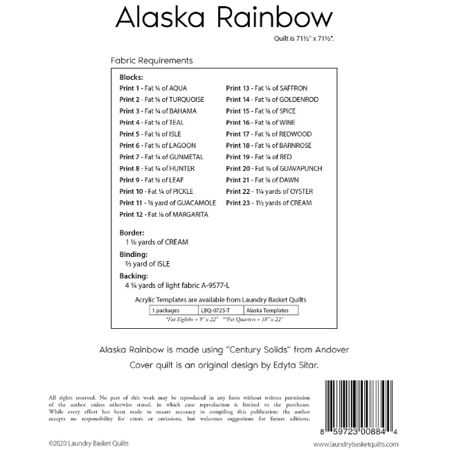 Alaska Rainbow Quilt Pattern | Edyta Sitar - The Quilt Shop