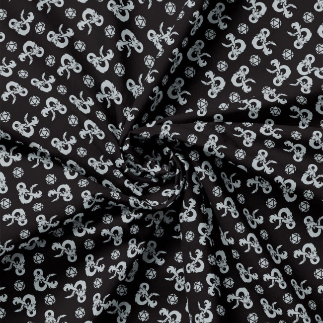 Ampersand and D2O Black - Dungeons & Dragons Fabric - The Quilt Shop