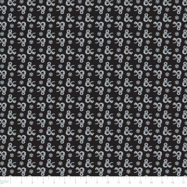 Ampersand and D2O Black - Dungeons & Dragons Fabric - The Quilt Shop