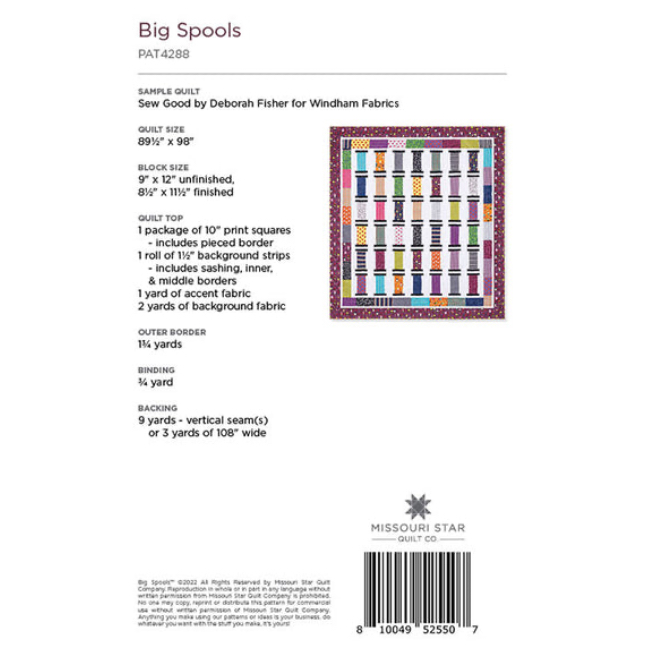 Missouri Star - Big Spools - Quilt Pattern | The Quilt Shop