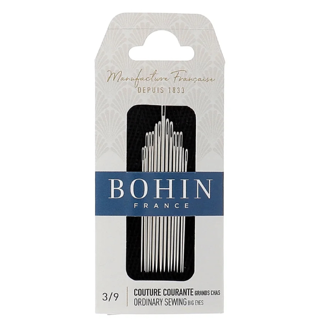 Bohin Big Eye Sewing Needles Sizes 3/9 - The Quilt Shop