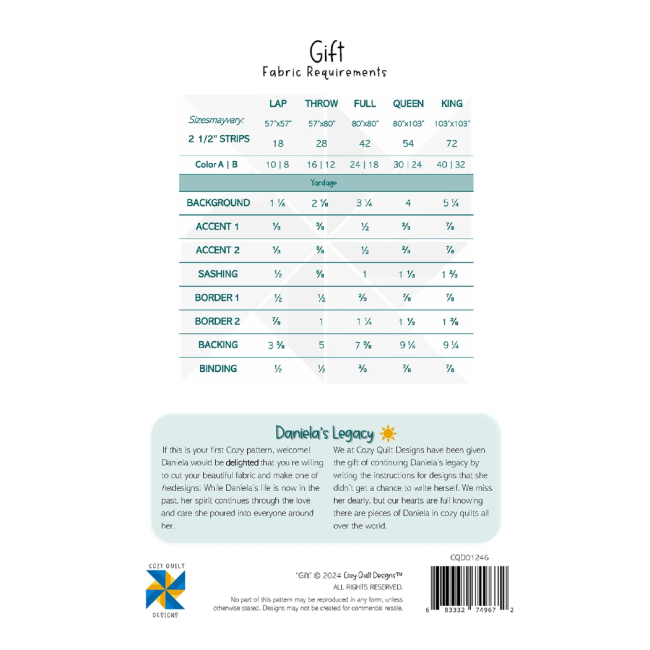 Cozy Quilt Designs - Gift Quilt Pattern - The Quilt Shop