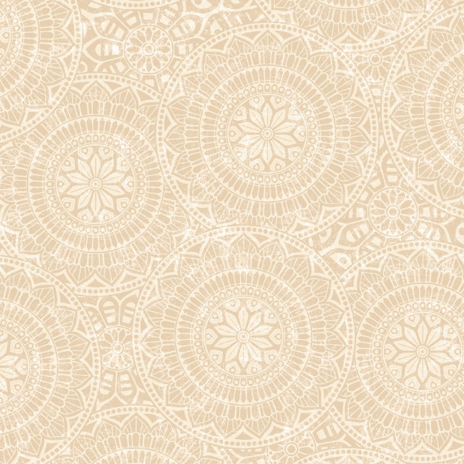 Cream Tossed Mandalas - Studio E Extra Wide Backing - The Quilt Shop
