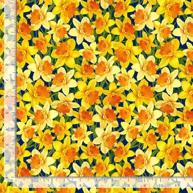 Yellow Daffodil Dance Fabric | The Quilt Shop