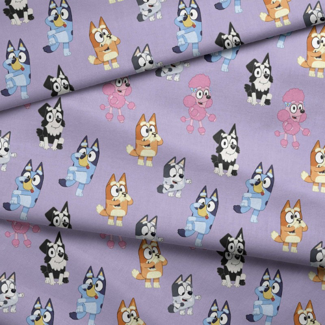 Disney Junior Bluey & Friends Playful Party Purple Fabric | The Quilt Shop