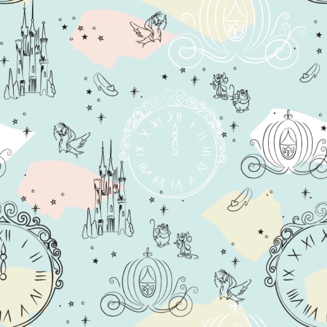 Disney Princess - Cinderella Outline - Fabric - The Quilt Shop