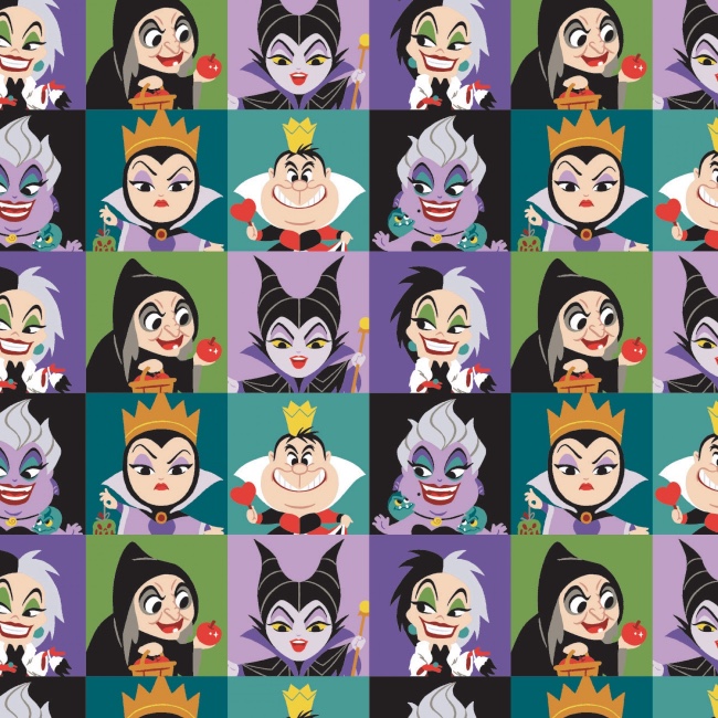 Disney Villains Fabric - Blocks | The Quilt Shop