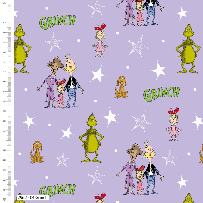 Dr. Seuss The Grinch Purple Fabric | The Quilt Shop