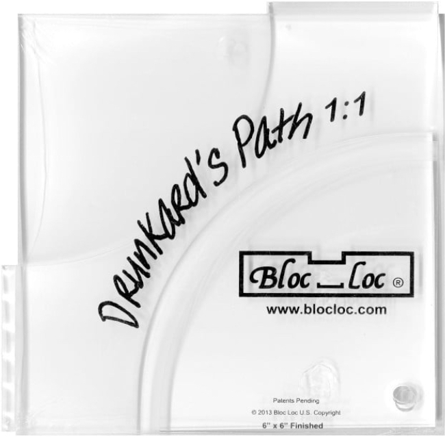 6 inch - Drunkards Path - Bloc Loc - The Quilt Shop