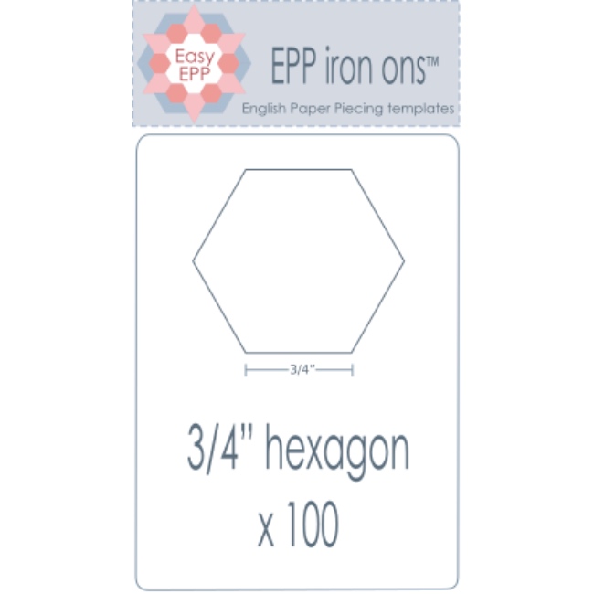 3/4" Hexagon EPP Iron On - 100 pack - The Quilt Shop