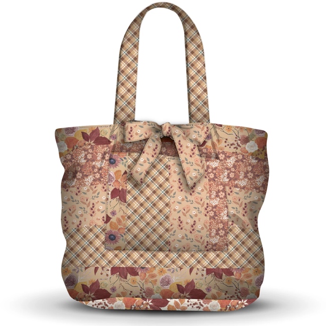 Evening On The Prairie Cottage Core Tote Panel - Sienna - The Quilt Shop