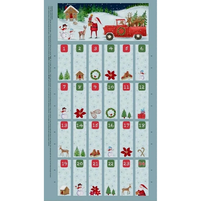 Farmhouse Santa - Advent Calendar Panel - Timeless Treasures - The ...