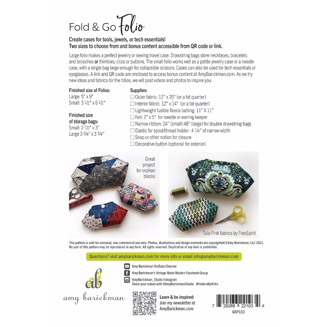 Fold and Go Folio Pattern - The Quilt Shop