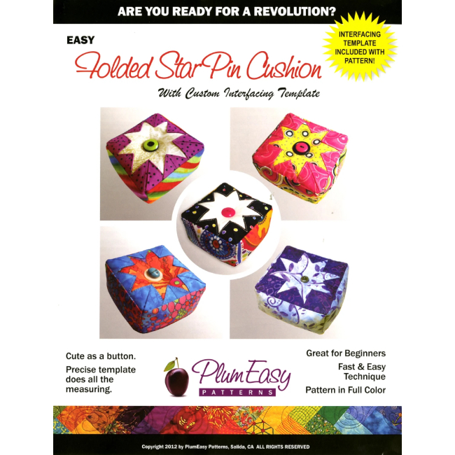 Folded Star Pin Cushion Pattern & Interfacing - The Quilt Shop