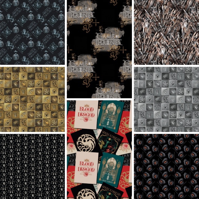 Game Of Thrones Fabric Fat Quarters x 8 - The Quilt Shop
