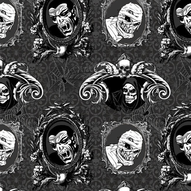 Scary Wicked Portraits Halloween Fabric | The Quilt Shop