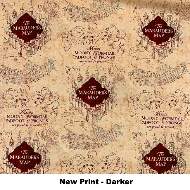 Old - Lighter - Harry Potter Marauders Map Fabric | The Quilt Shop