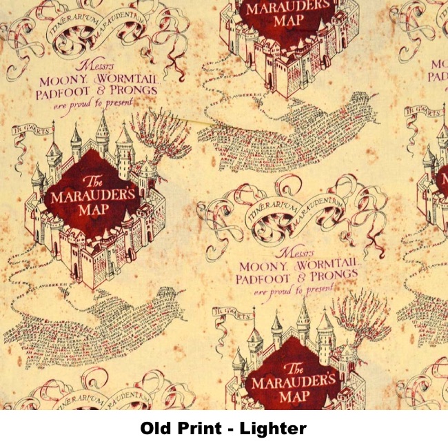 Old - Lighter - Harry Potter Marauders Map Fabric | The Quilt Shop