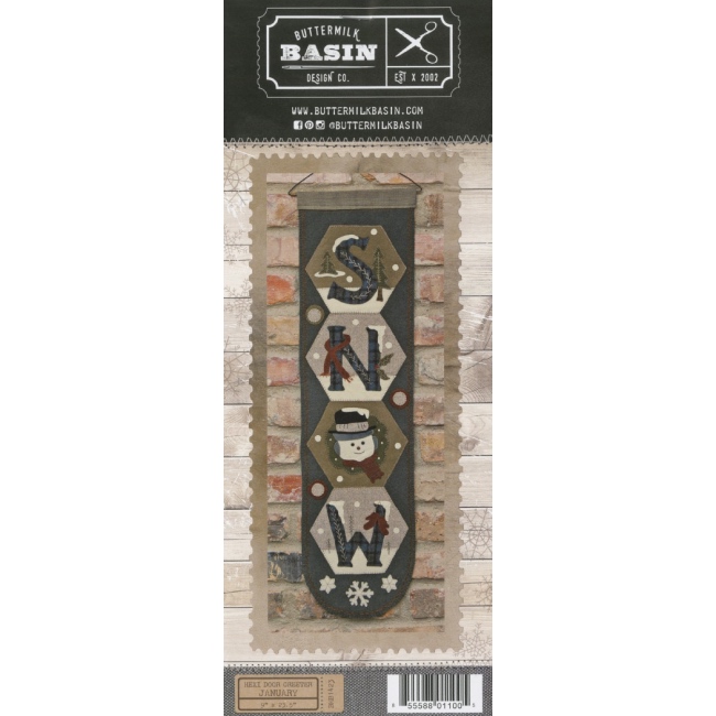 Hexi Door Greeter | Snow | January | The Quilt Shop