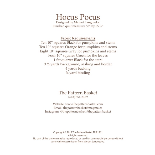 Hocus Pocus - Quilt Pattern | The Quilt Shop