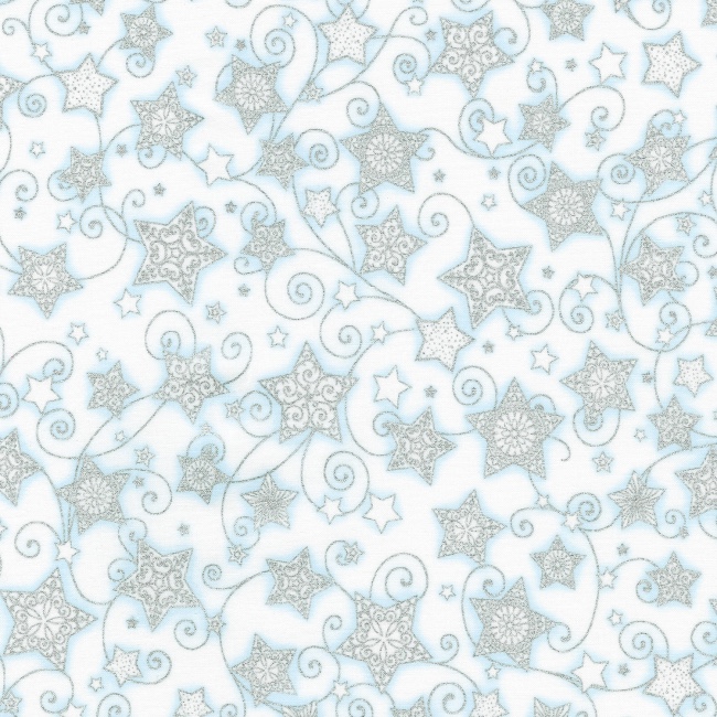 Holiday Flourish With Metallic - Stars Sky - The Quilt Shop