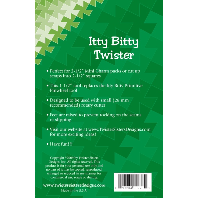 Itty Bitty Twister Template - The Quilt Shop