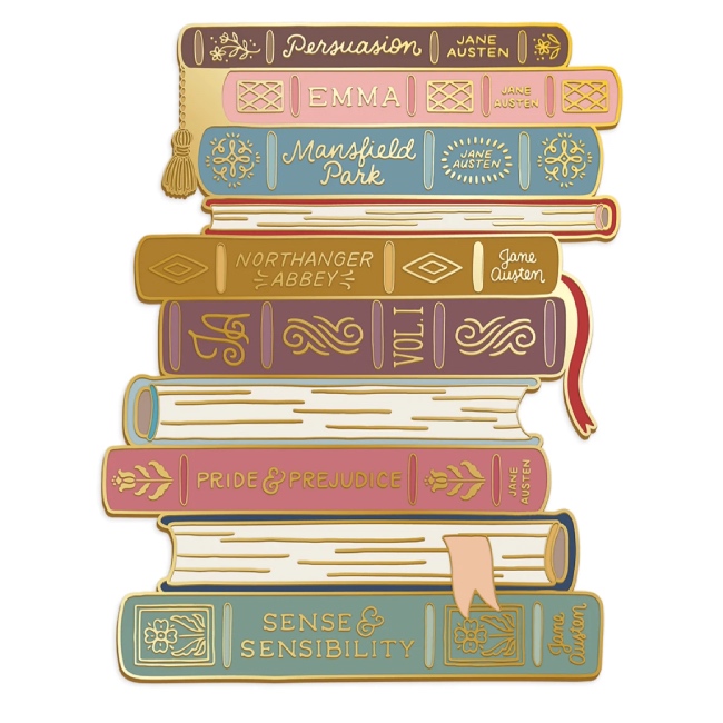 Jane Austen - Stacked Books - Magnetic Needle Minder - The Quilt Shop