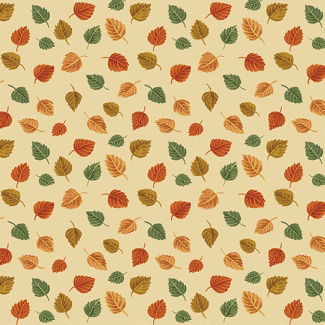 Light Gold Small Leaves - Autumn Fabric - Benartex - The Quilt Shop