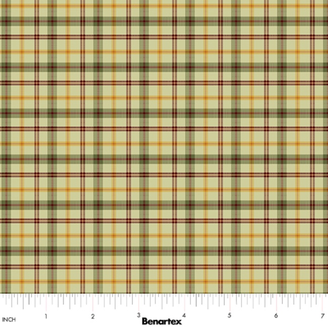 Light Green / Multi Plaid - Autumn Fabric - Benartex - The Quilt Shop